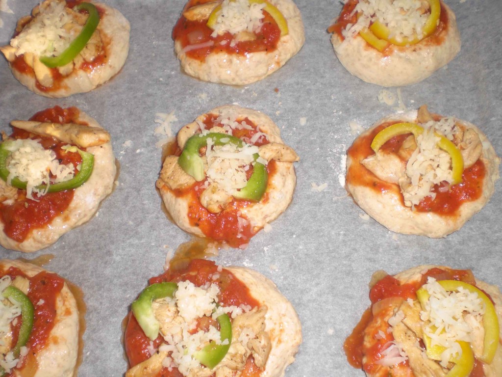 Pizzaboller med kylling