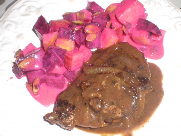 Kalvelever med ristet polenta